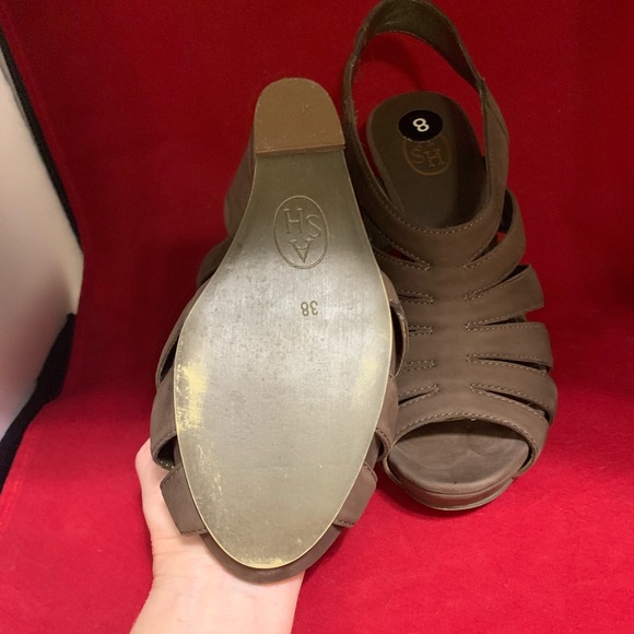 Ash | Shoes | Ash Megan Leather Wedge Sandal Sz 8 | Poshmark